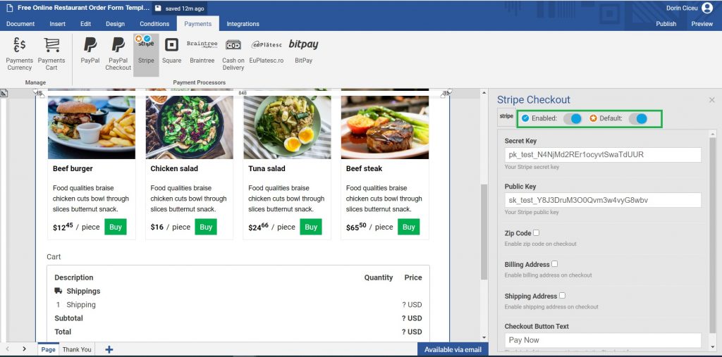 Accept payments using Stripe Checkout integration | AbcSubmit