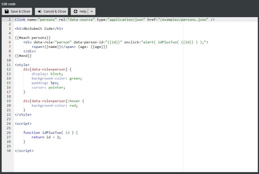 AbcSubmit Code | Development Feature | AbcSubmit