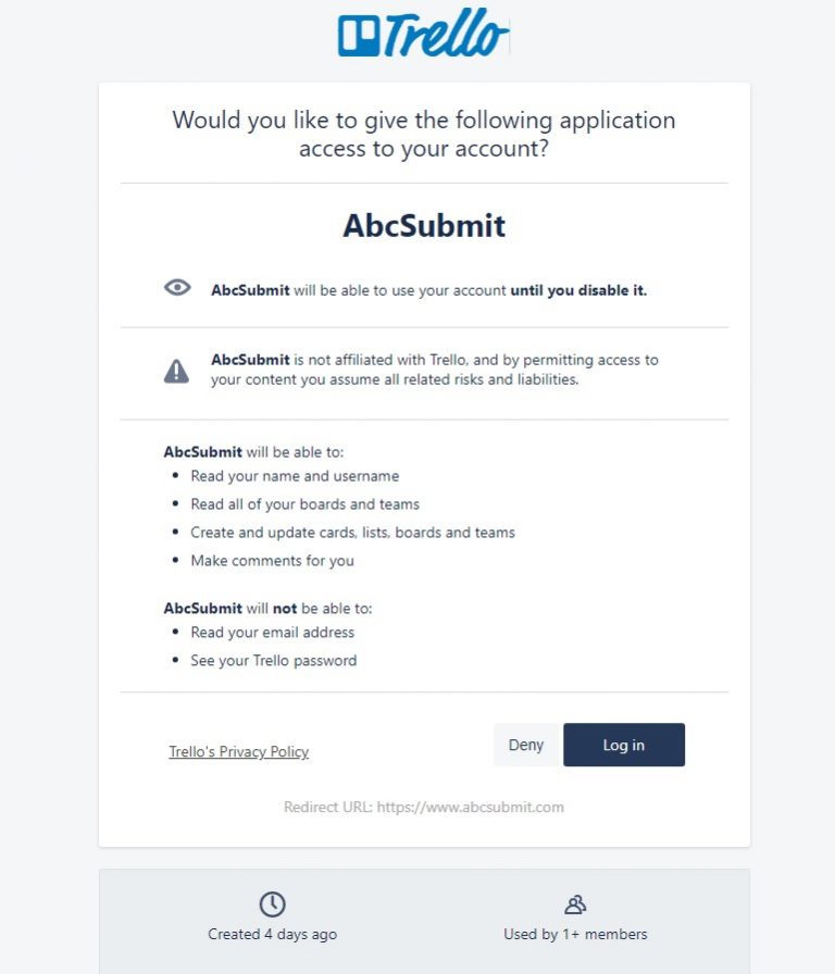 Create or update Trello cards with form submissions | AbcSubmit